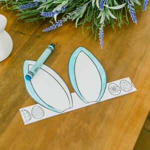 12 Pack Easter Bunny Coloring Crowns | Easter Craft for Kids Parties ...