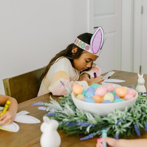 12 Pack Easter Bunny Coloring Crowns | Easter Craft for Kids Parties ...