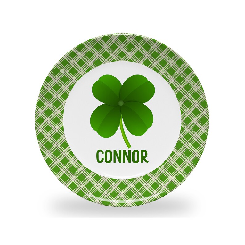 Personalized Shamrock Plate for Kids St. Patrick's Day | Etsy