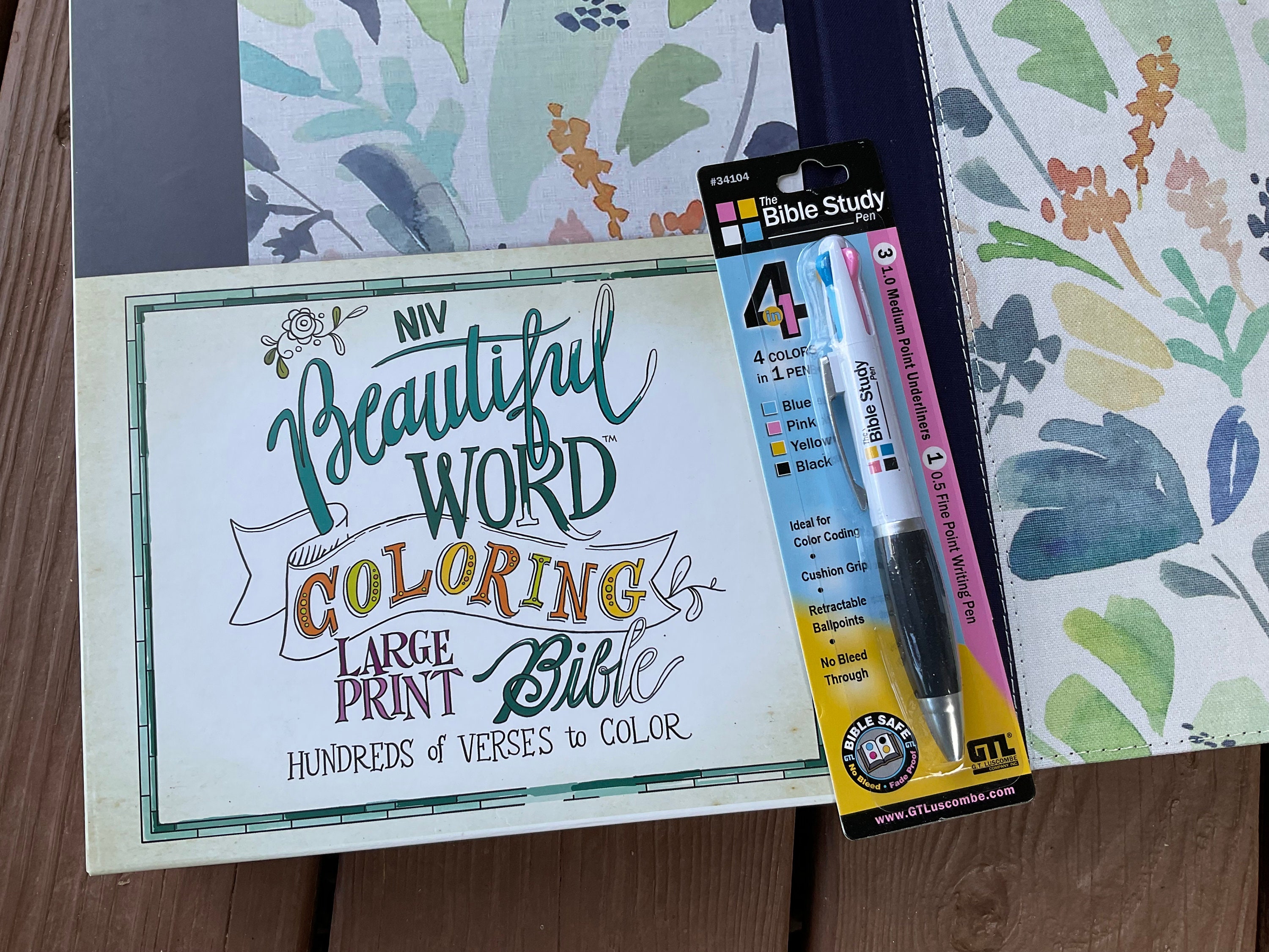 NIV Beautiful Word Coloring Large Print BIBLE 4 Ink Color Pen - Etsy
