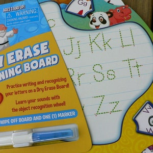 Learning Board & Marker - Alphabet Write ABC Penmanship Children - Etsy