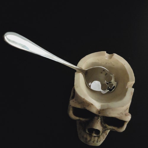 Personalized Hand Stamped Skull Spoon - Etsy