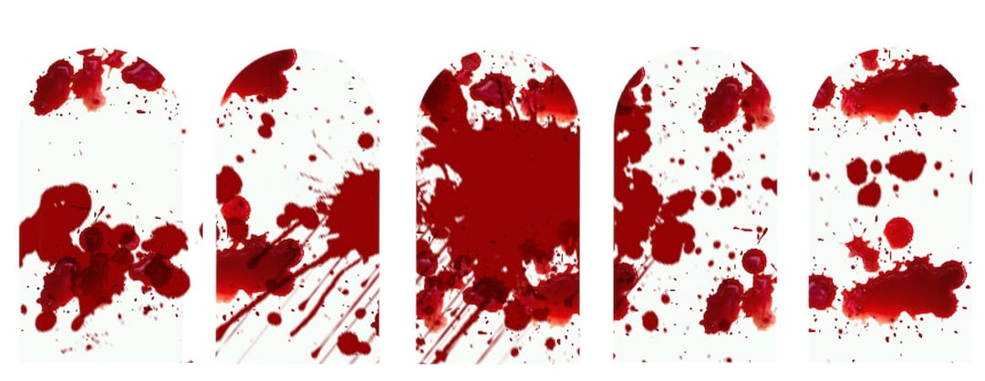 Blood Spatter Nail Decals - Etsy