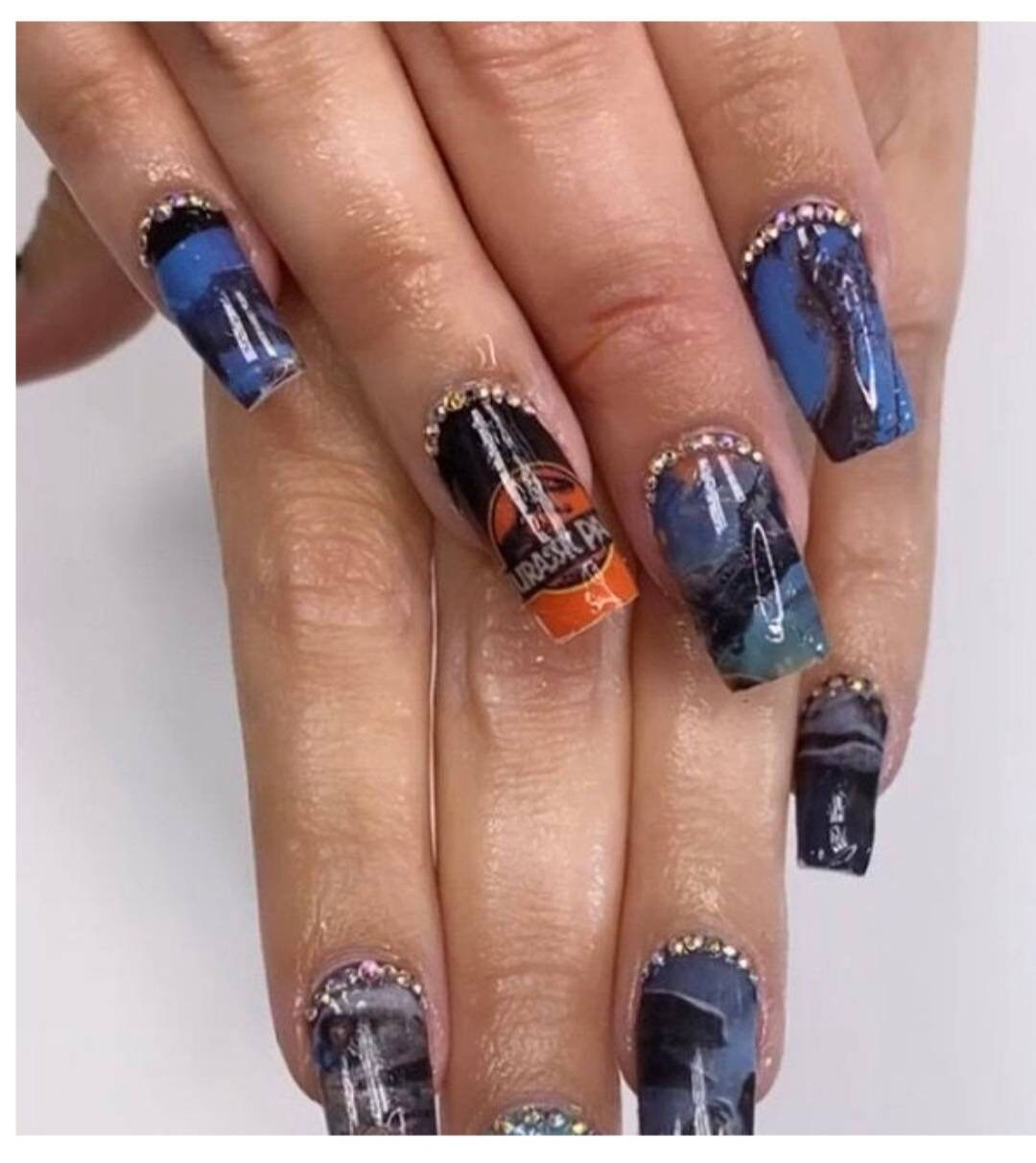 Jurassic Park Inspired Nails | Etsy