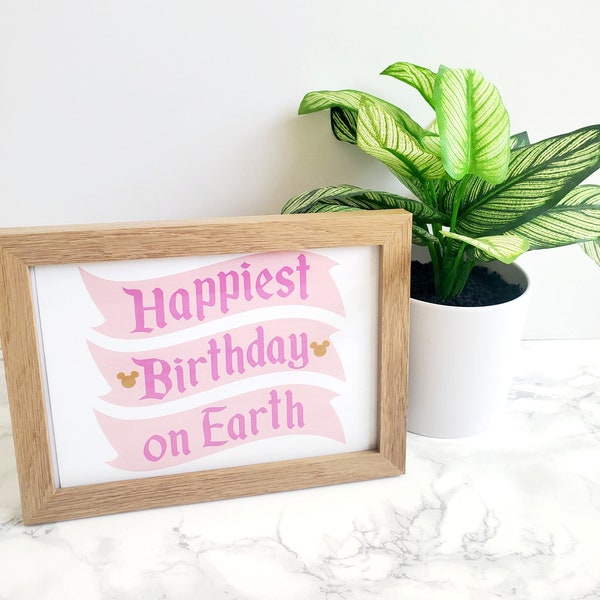 Happiest Birthday on Earth Sign - Etsy