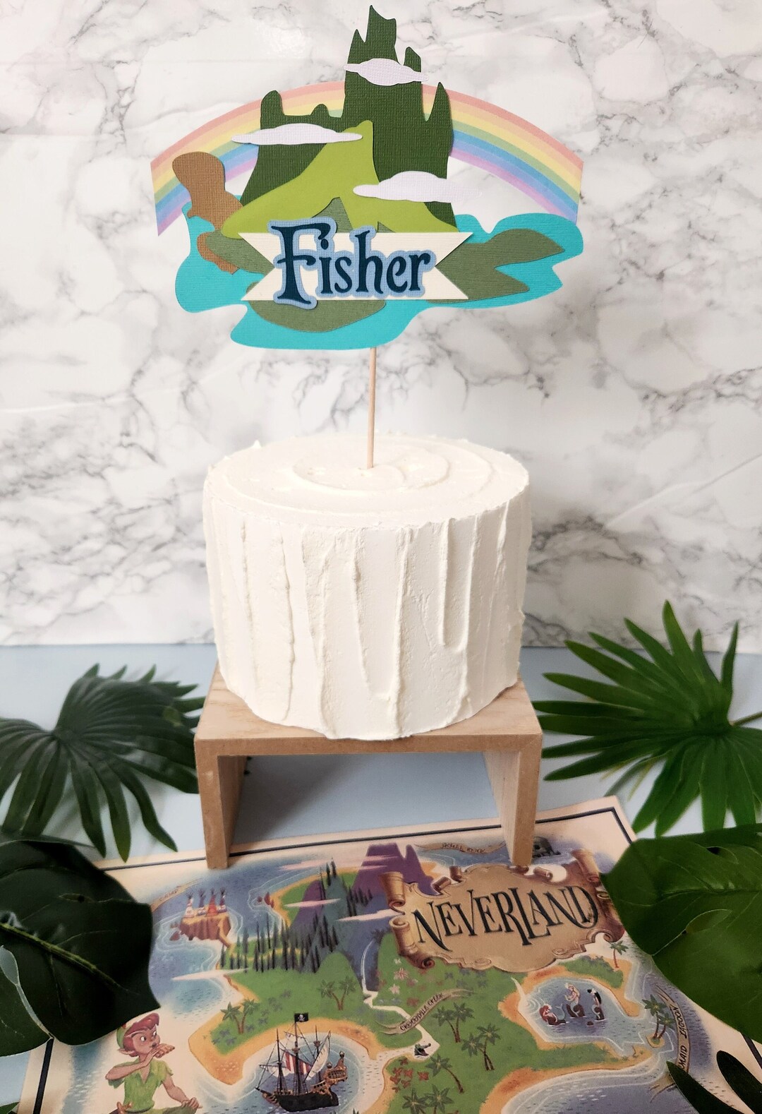 Neverland Name Cake Topper Party Decor Supplies Birthday Smash Cake ...