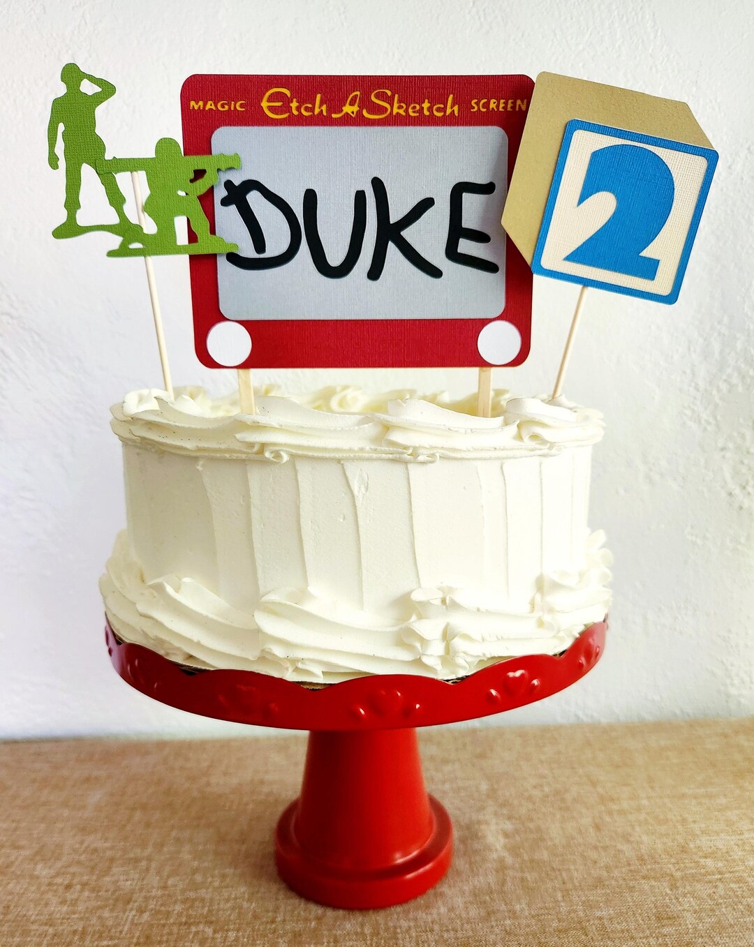 Toy Story Birthday Cake Topper: Etch-a-sketch, Alien, Army Men - Etsy UK