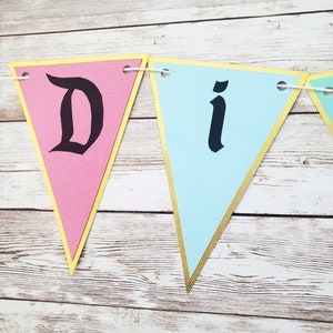 Pastel Vintage Style Disneyland Banner Party Supplies Pastel Birthday ...