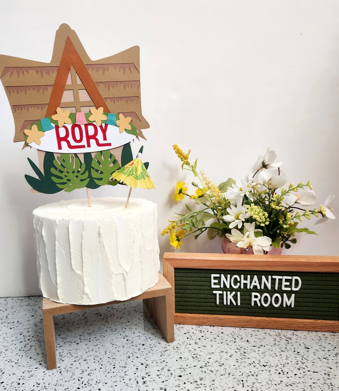 Enchanted Tiki Room Name Cake Topper Supplies Birthday Shower Decor ...