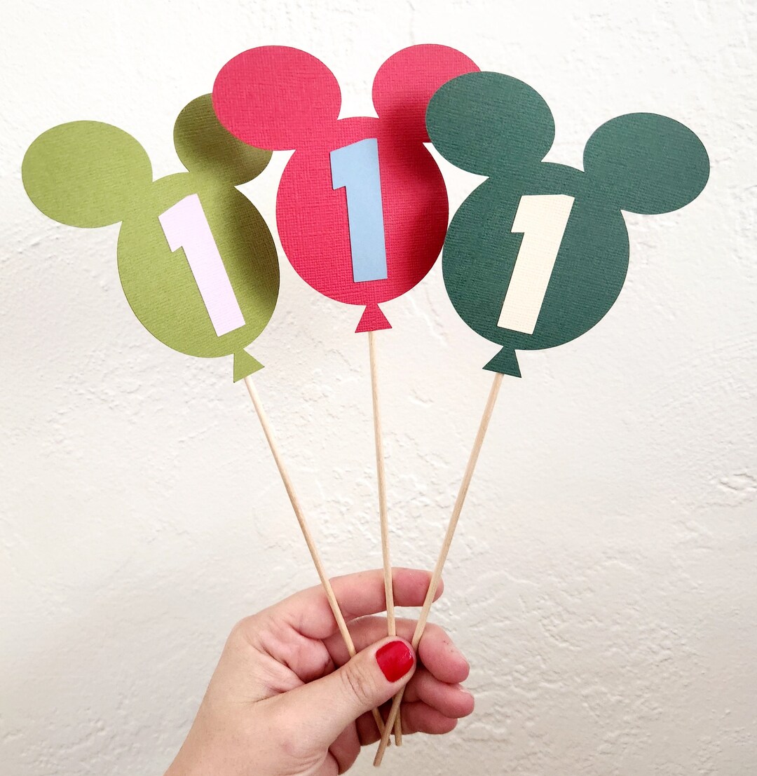 Mickey Number Balloon Wand - Party Supplies Decoration Center Piece ...