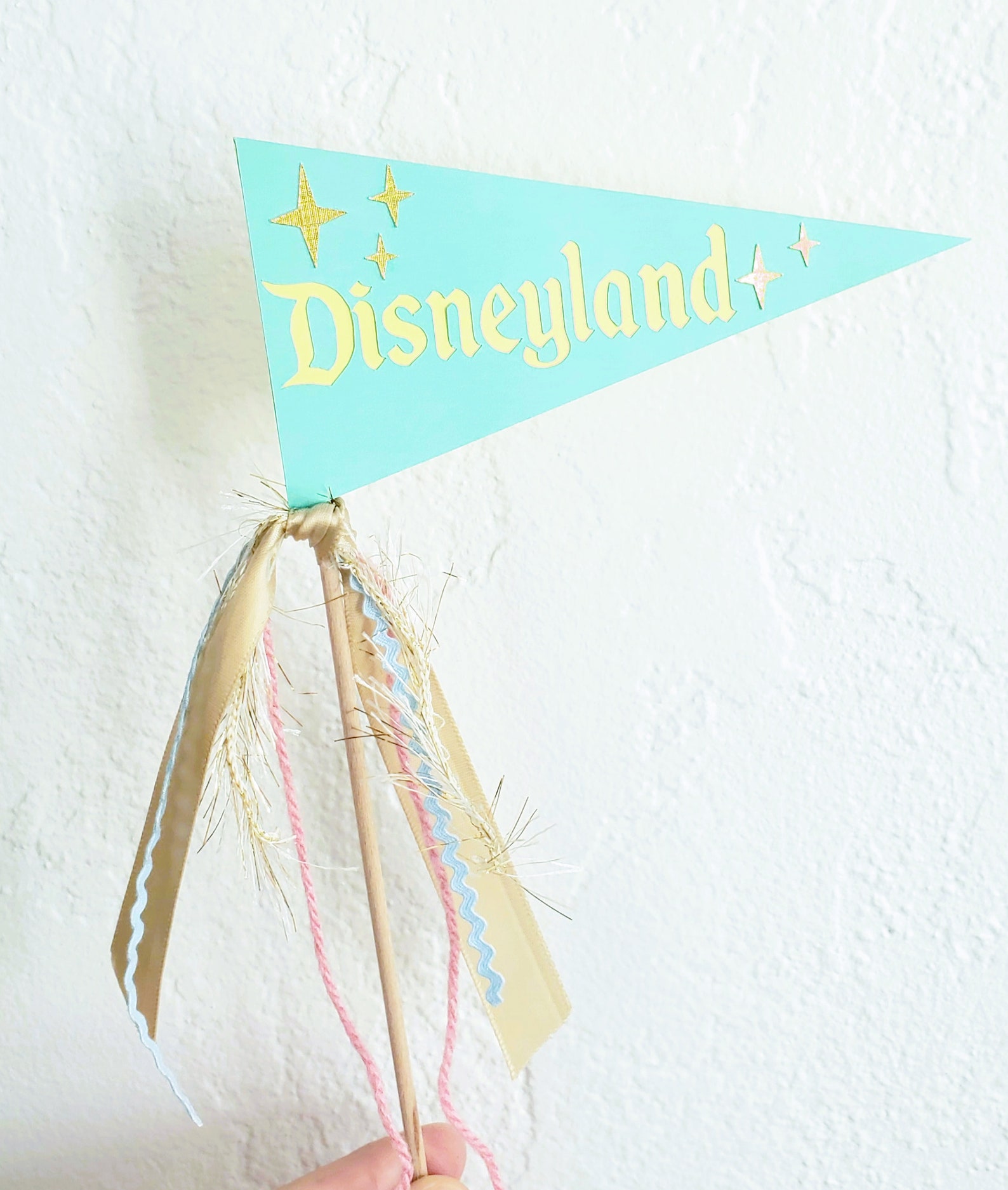 Pastel Retro Disneyland Pennant Flag Party Supplies - Etsy