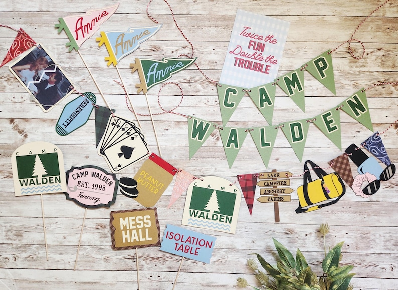 Camp Walden Name Pennant Flag: Parent Trap Party Decoration - Etsy