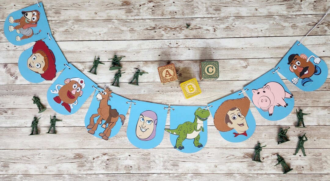 Toy Story Banner - Party Supplies Decoration Buzz Lightyear Woody Two ...