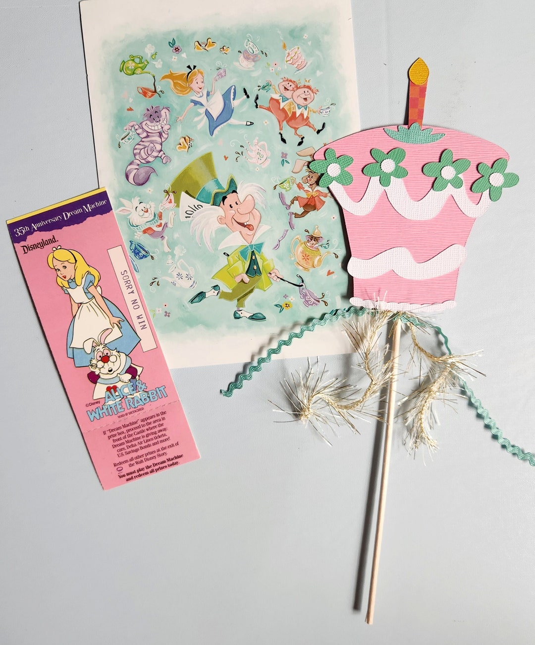 Wonderland Cake Wand: Handmade Party Decor, Baby Shower Centerpiece - Etsy