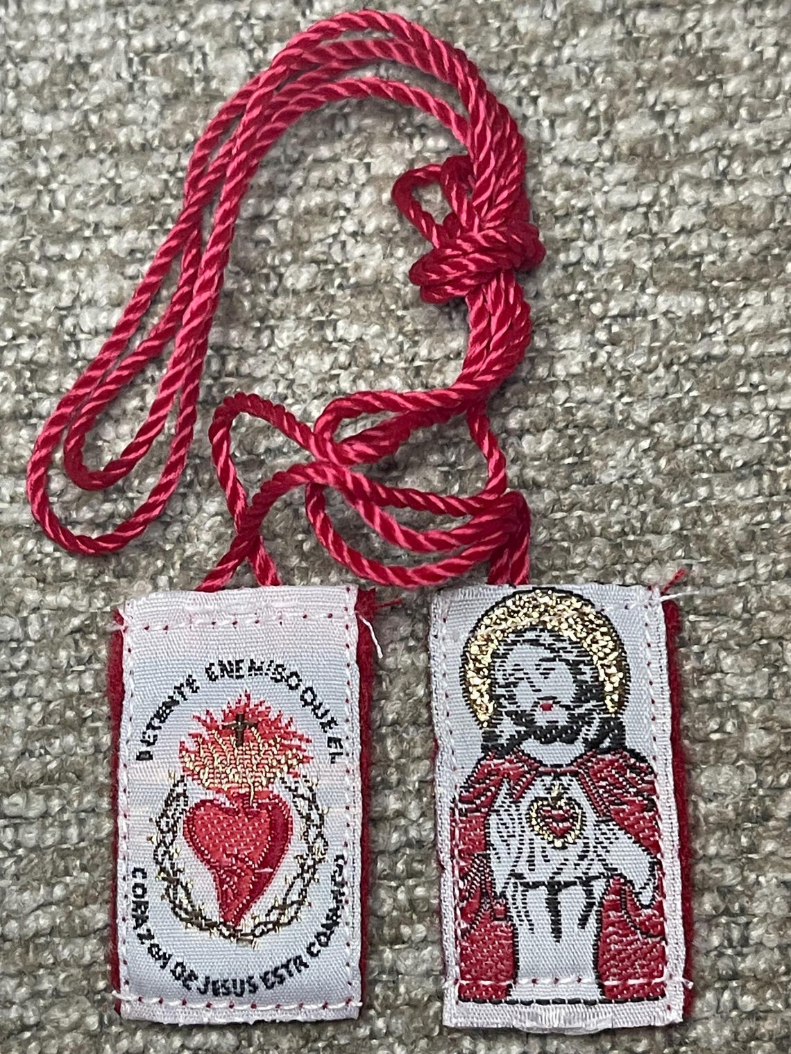 Scapular Sagrado Corazon De Jesus -jesus - Escapulario Red **free ...