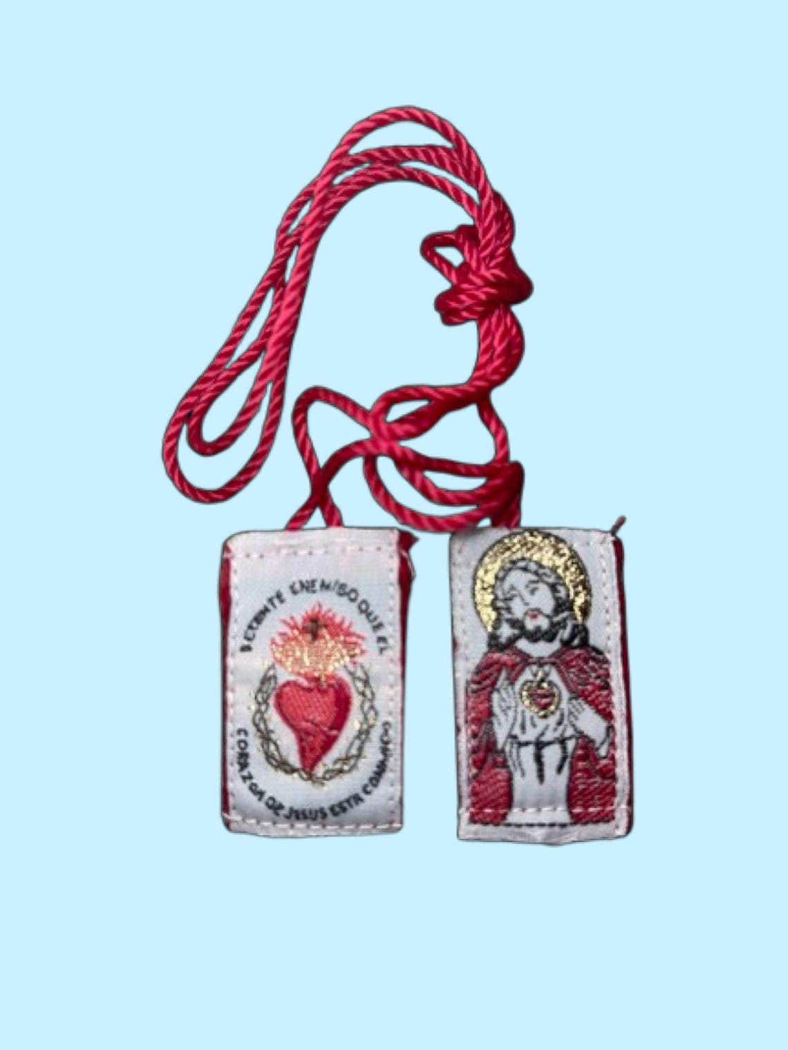 Scapular Sagrado Corazon De Jesus -jesus - Escapulario Red **free ...