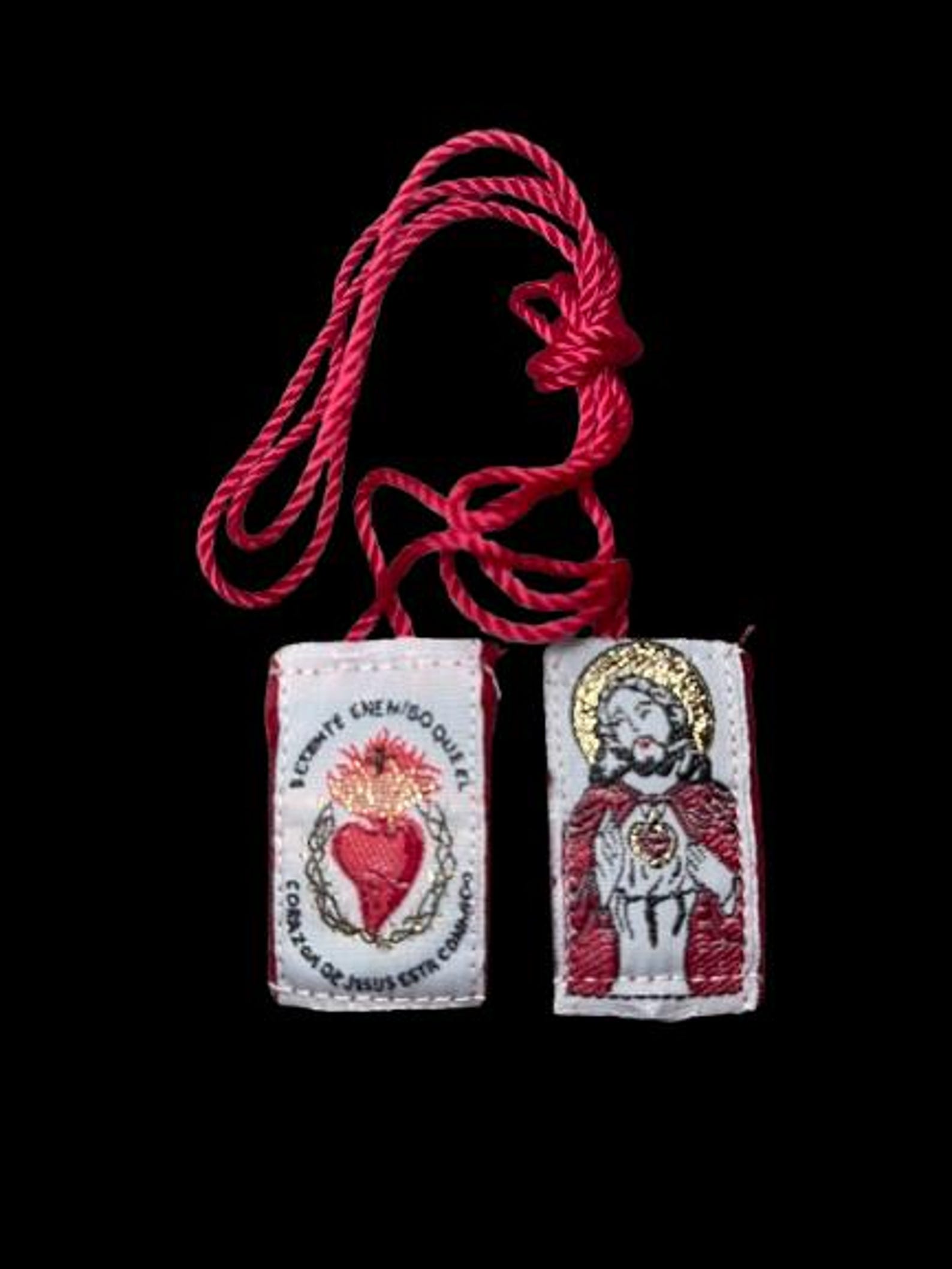 Scapular Sagrado Corazon De Jesus -jesus - Escapulario Red **free ...