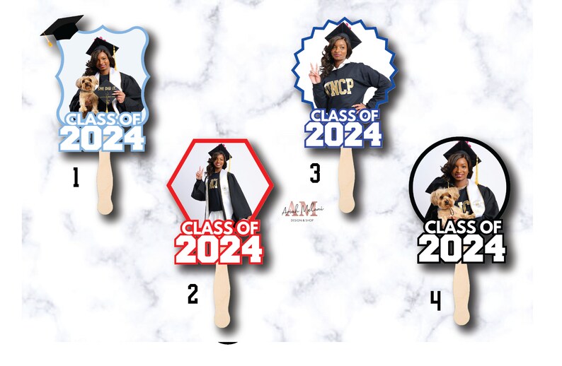 2024 Graduation Head Fans, Graduation Hand Fans, Custom Personalized ...