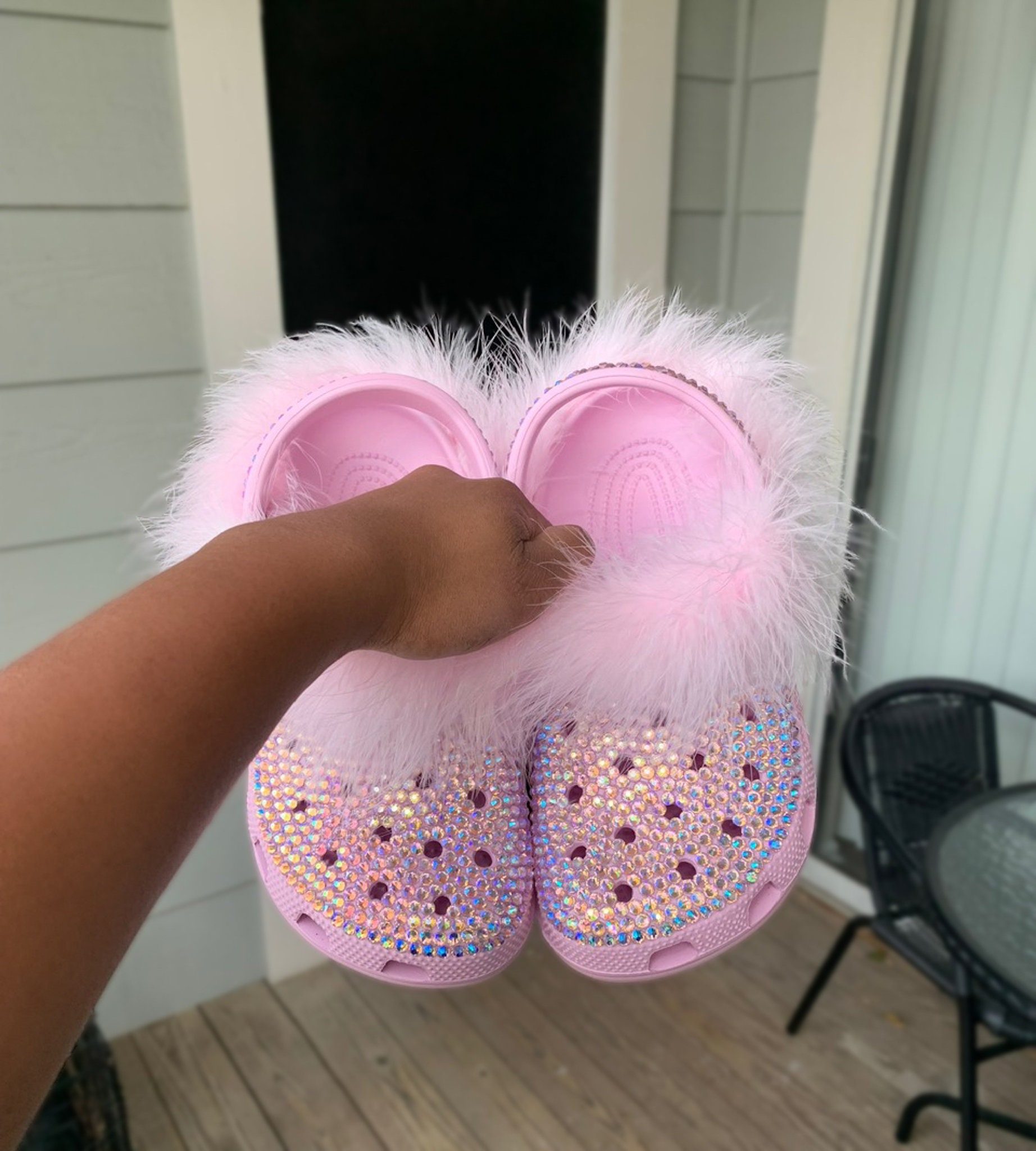 Pink Croc Heel Fur Order Add-on (NOT SOLD SEPARATELY)/ Adult Bling ...