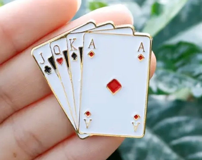 Playing Cards Trucker Hat Enamel Pins, Decorative Pins, Trucker Hat ...