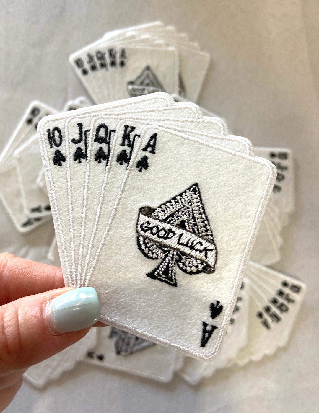Good Luck Card Patch 3", Embroidery Patch, Trucker Hat Patch, Iron on ...