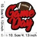 Red Game Day Hat Patch 4.13"x4.13", Chenille Patch, Trucker Hat Patch ...