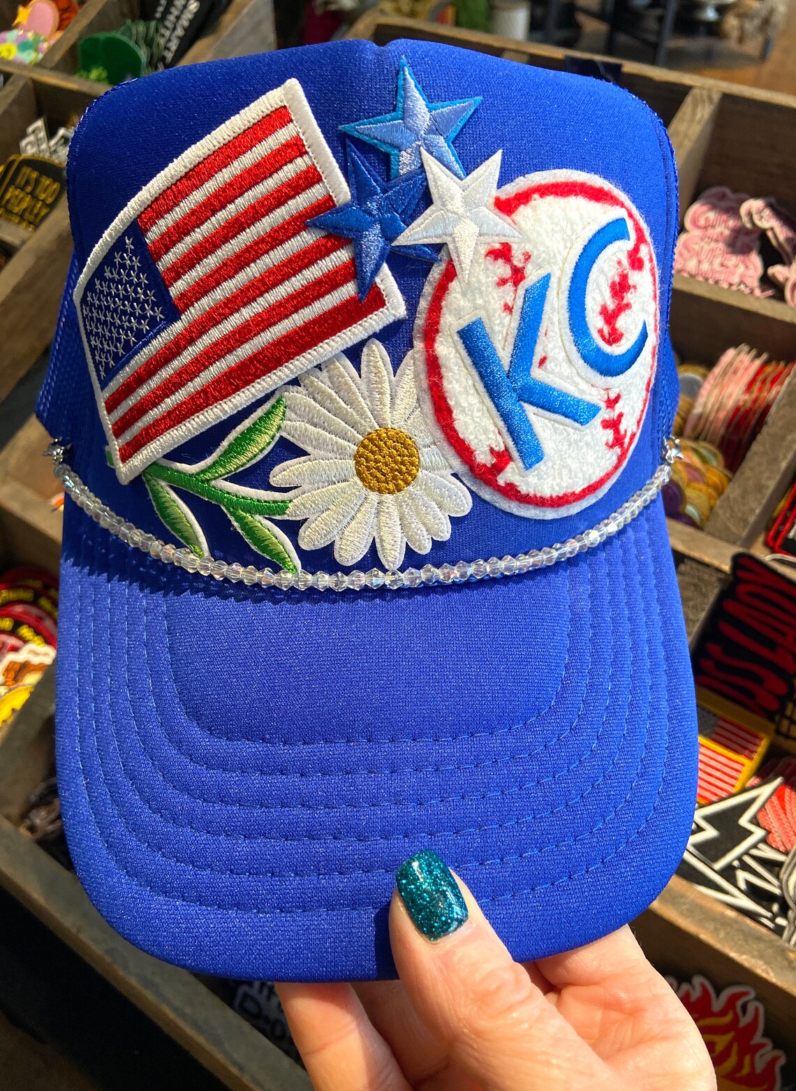 KC Trucker Patch Hat, Iron on Patches, Trucker Hat, Cowgirl Trucker Hat ...