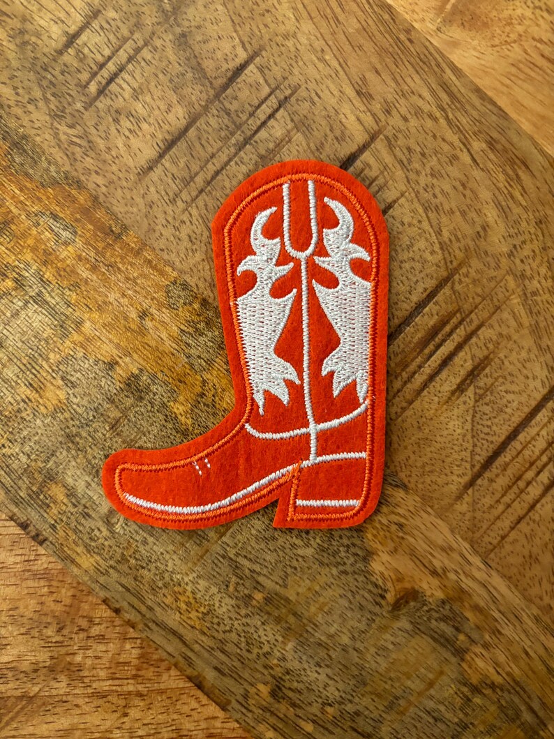 Cowboy Boot Hat Patch 3.25" X 2.5", Embroidery Patch, Trucker Hat Patch ...