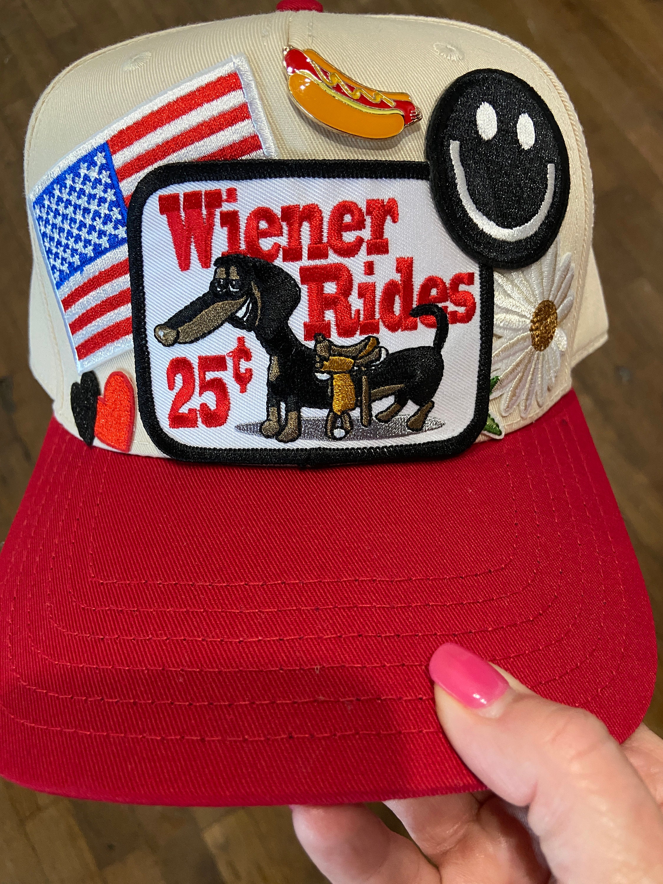 Weiner Rides Trucker Patch Hat, Iron on Patches, Trucker Hat, Cowgirl ...