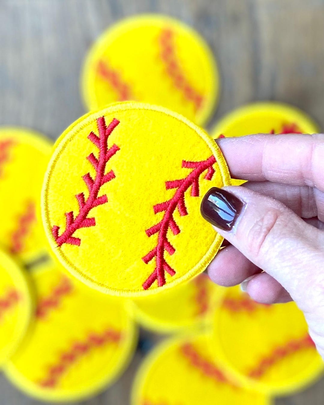 Softball Hat Patch 2.5" Round, Embroidery Patch, Trucker Hat Patch - Etsy