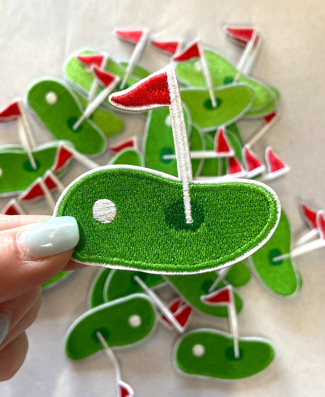 Golf Hole in One Hat Patch 2.25” X 2”, Embroidery Patch, Trucker Hat ...