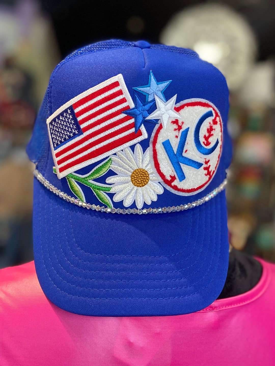 KC Trucker Patch Hat, Iron on Patches, Trucker Hat, Cowgirl Trucker Hat, Youth and Adult Trucker ...