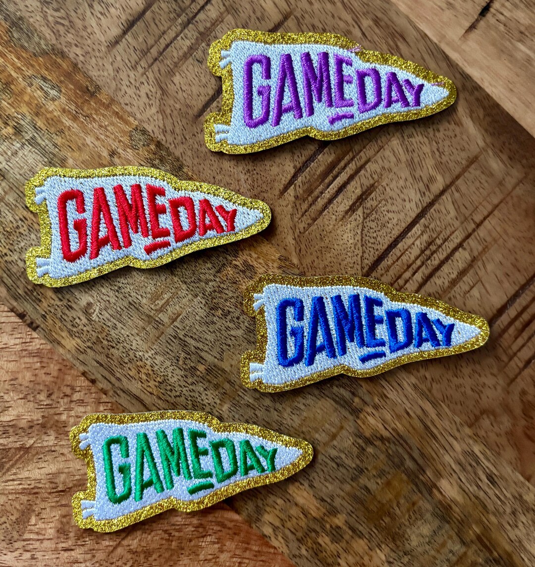 Game Day Pennant Embroidered Patch, Trucker Hat Patch (3x1.5") - Etsy
