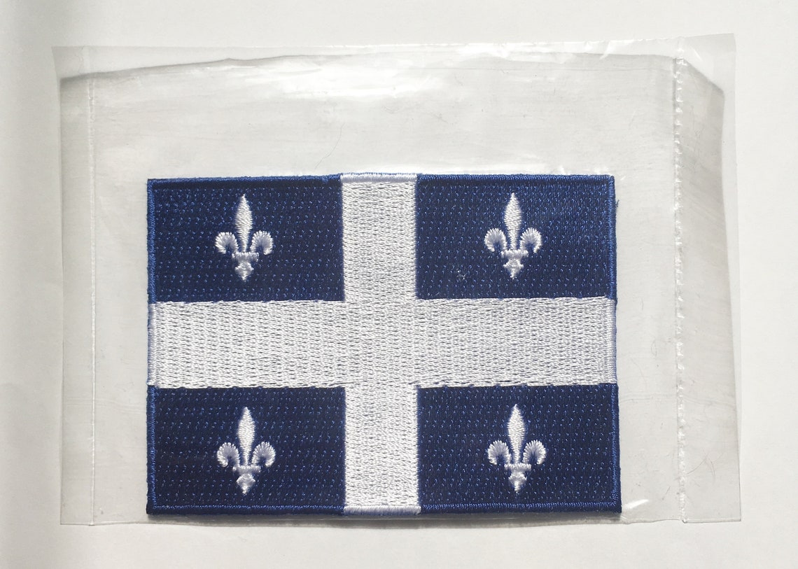 Quebec Flag Embroidered Patch Sew on 2.5x3.5 - Etsy Canada