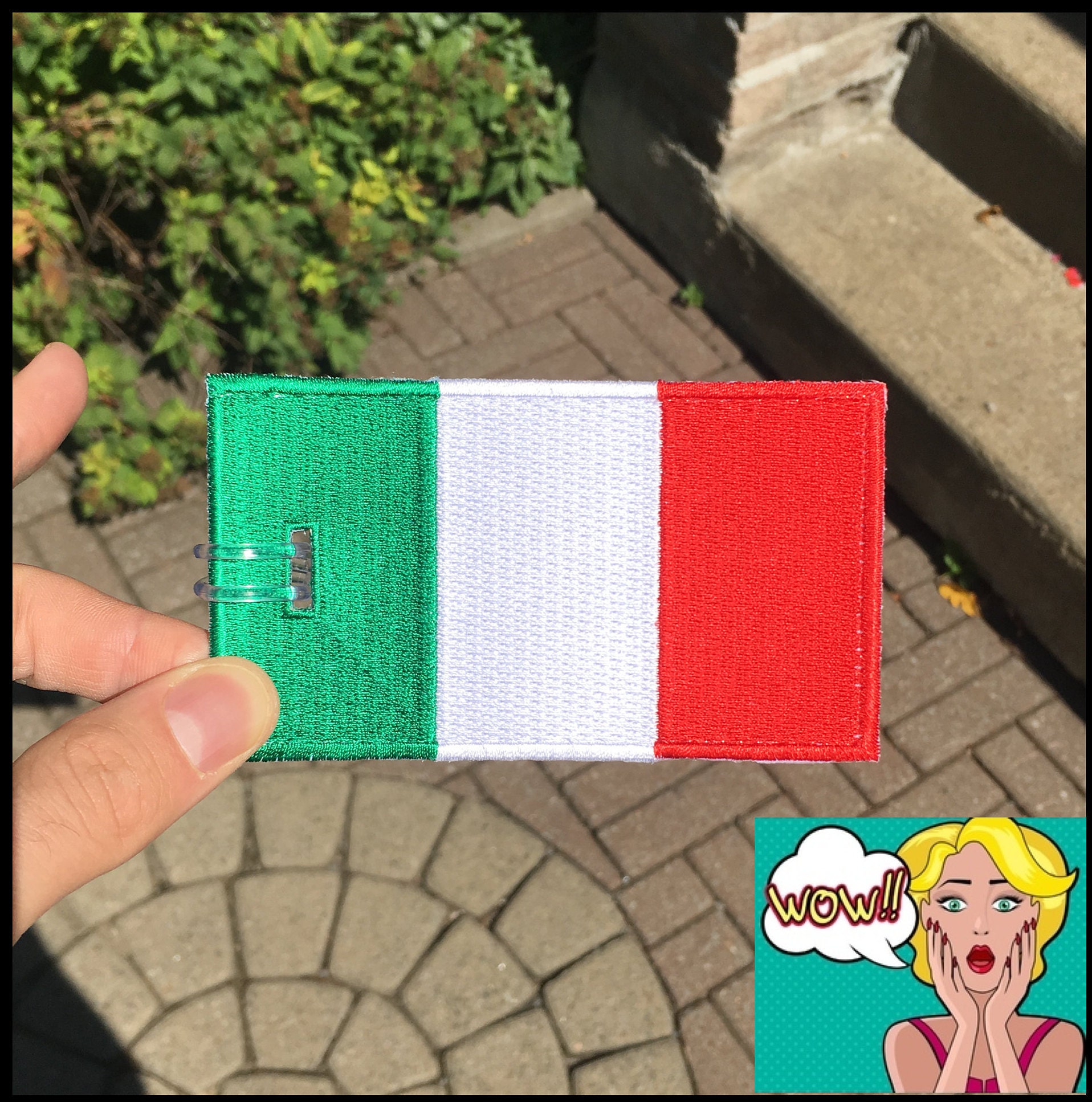 Italy Flag Embroidered Luggage Tag NEVER BREAKS - Etsy
