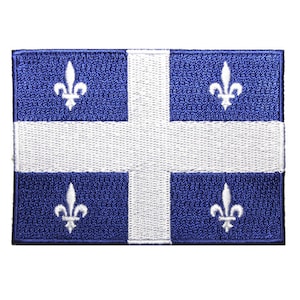 Quebec Flag Embroidered Patch Sew on 2.5x3.5 - Etsy Canada