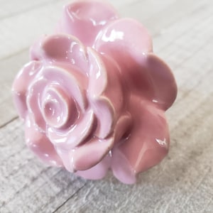 Ceramic Flower Knobs, Pink Rose Drawer Knobs, Vintage Inspired Knobs, Farmhouse Handles, Dresser ...