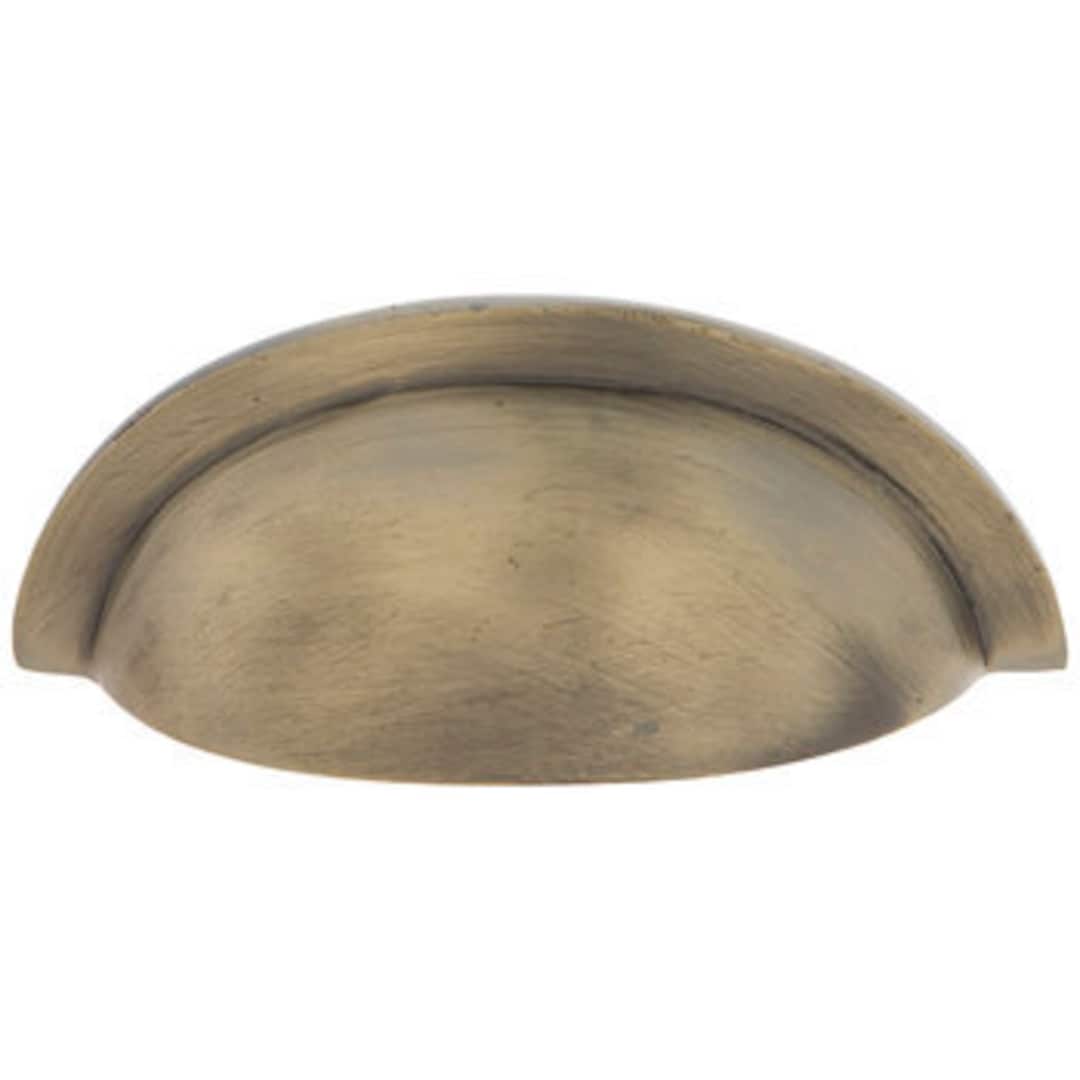 Antique Brass Cup Drawer Pulls, Brass Cup Handles, Modern Drawer Pulls ...