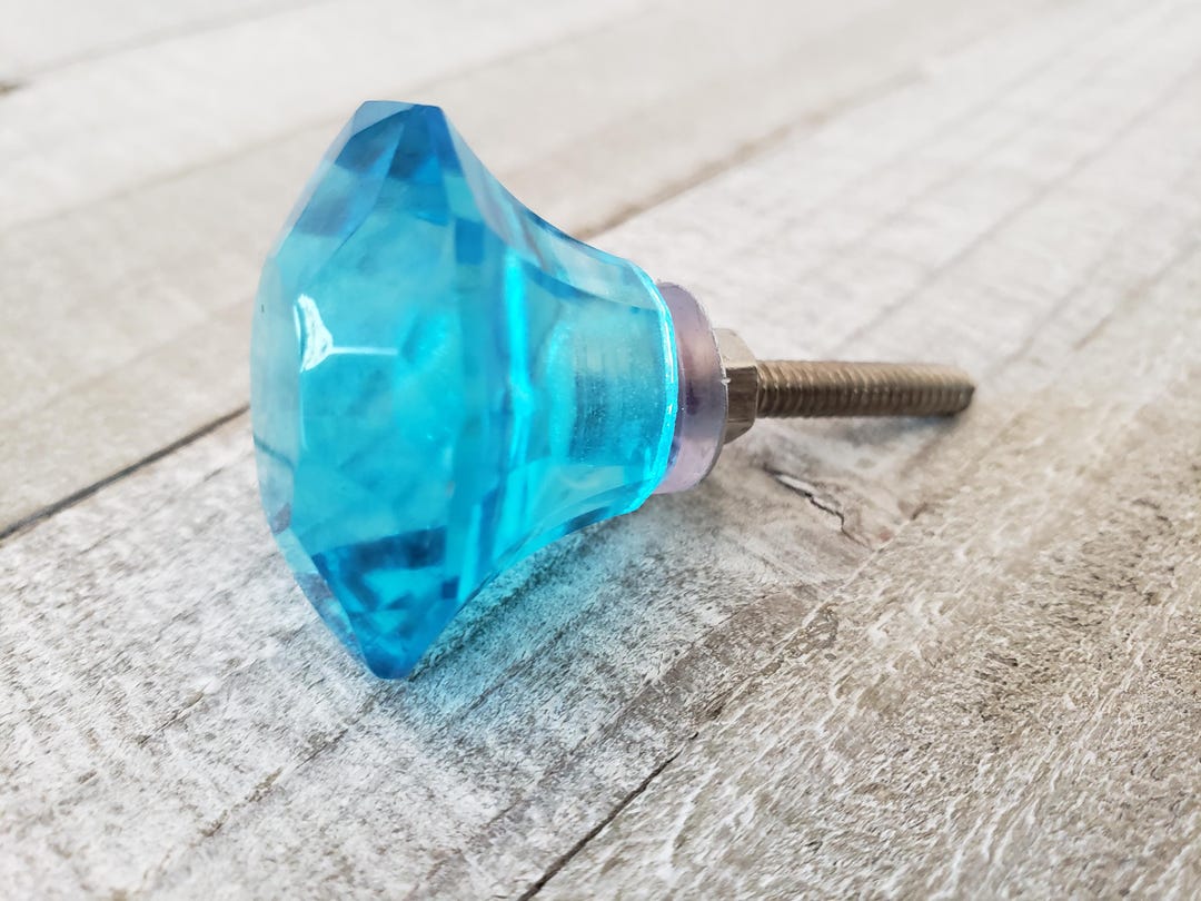 Blue Glass Knobs, Etched Glass Knobs, Ball Knobs, Crystal Knobs, Fancy, Vintage Inspired Dresser ...