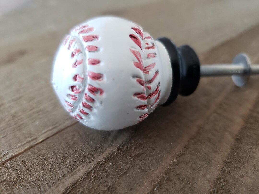 Baseball Drawer Knobs, Baseball Handles, Boy Dresser Drawer Pulls, Desk ...