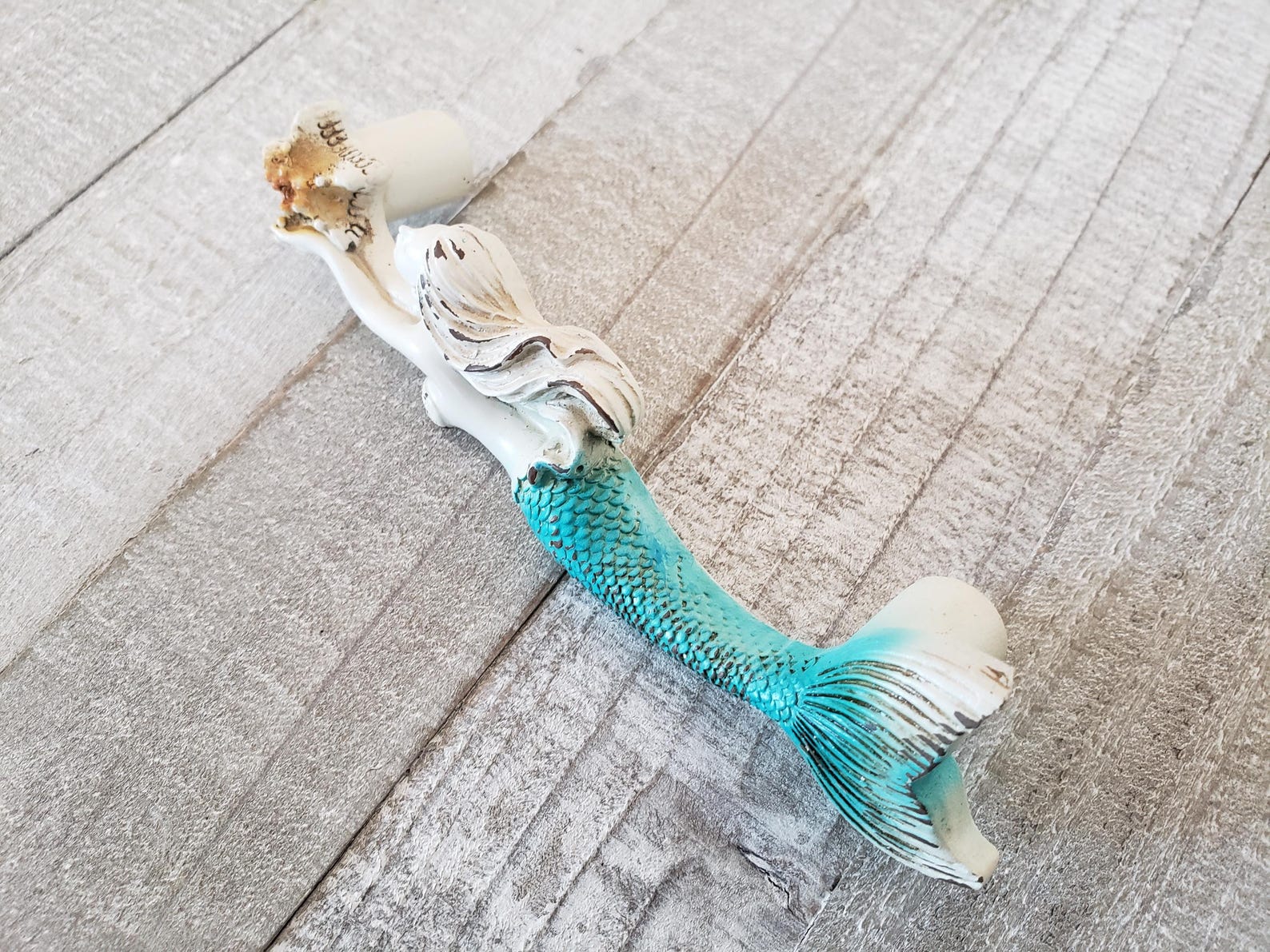 Mermaid Drawer Pull, Nautical Coastal Cabinet Handle - Etsy