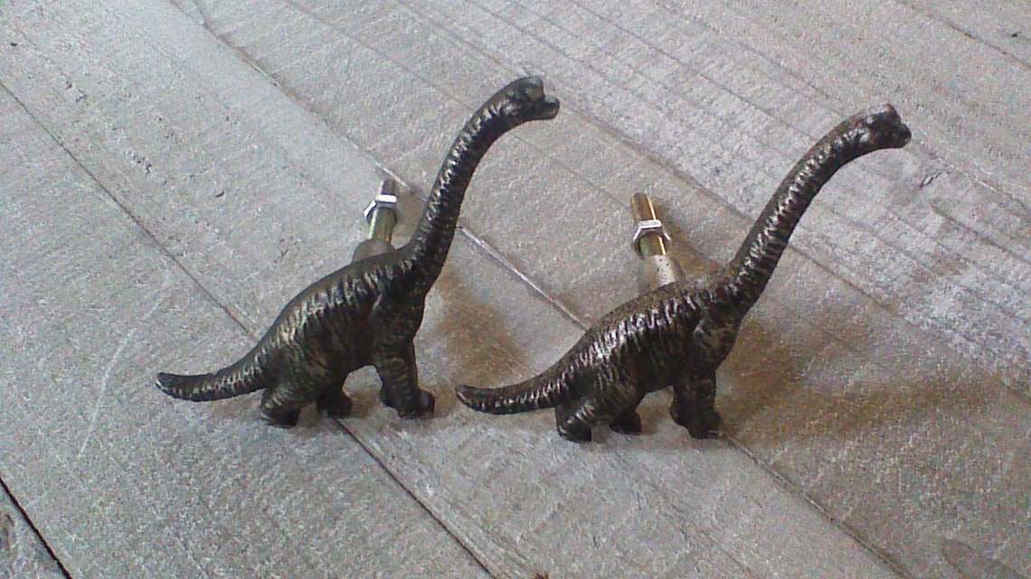 Dinosaur Drawer Knobs Dinosaur Decor Handles Brontosaurus | Etsy