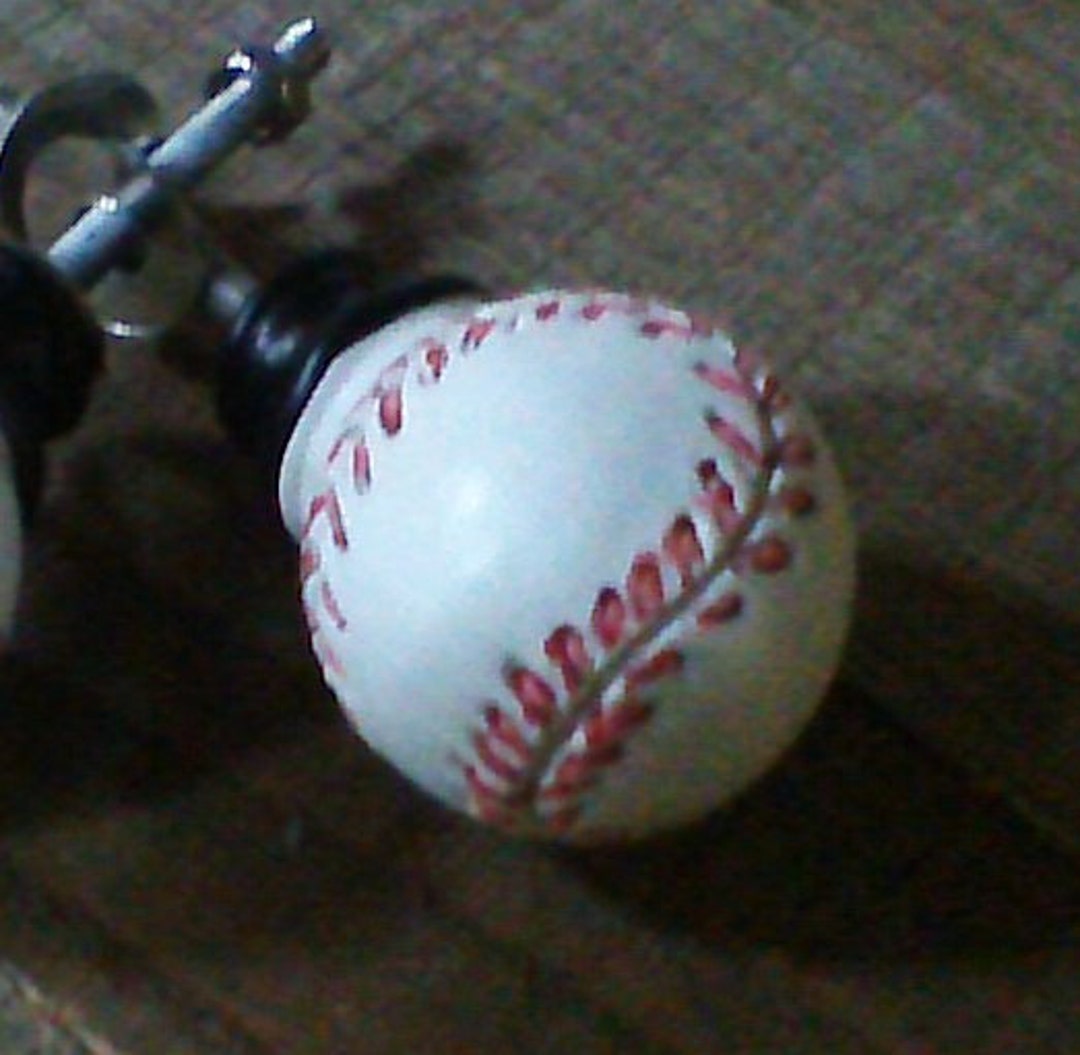 Baseball Drawer Knobs Baseball Handles Boy Dresser Drawer - Etsy