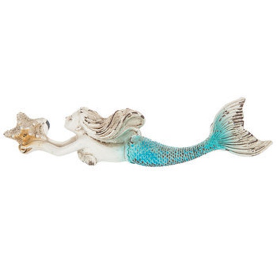 Mermaid Drawer Pulls Nautical Handles Ocean Dresser Drawer - Etsy