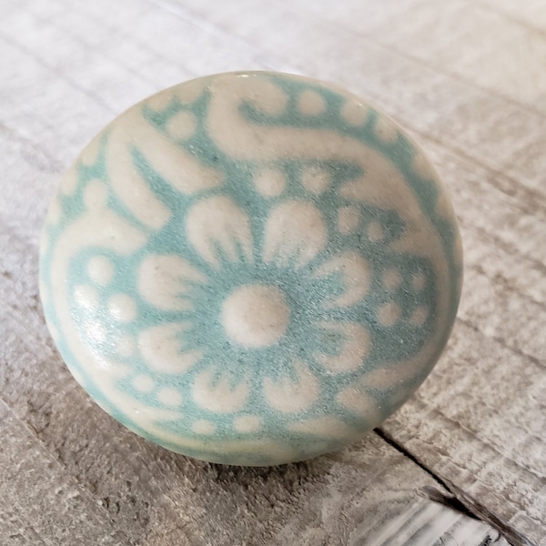 Teal Knobs - Etsy