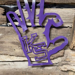 Wildcat Hand Sign With Baseball Logo Metal Sign Official Affinity ...