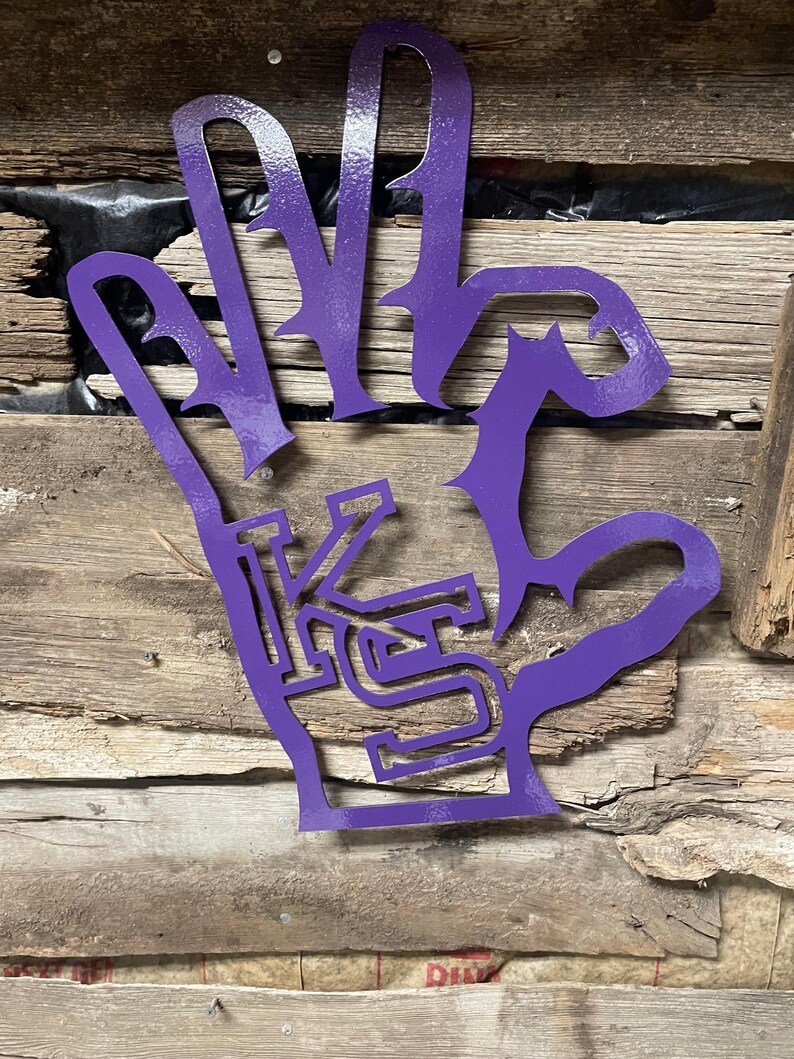 Wildcat Hand Sign With Baseball Logo Metal Sign Official Affinity ...