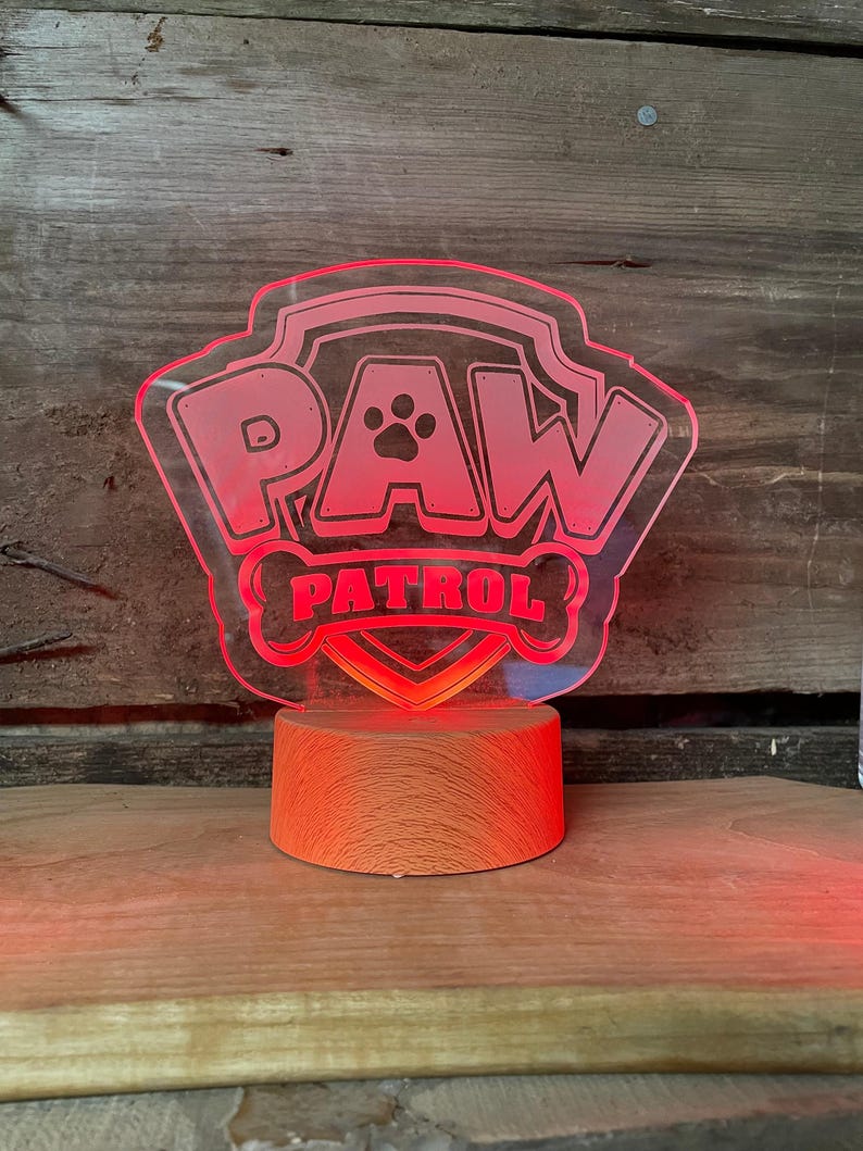 Paw Patrol LED Acrylic Sign - Etsy