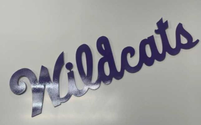 Wildcats Script Font Metal Sign - Etsy