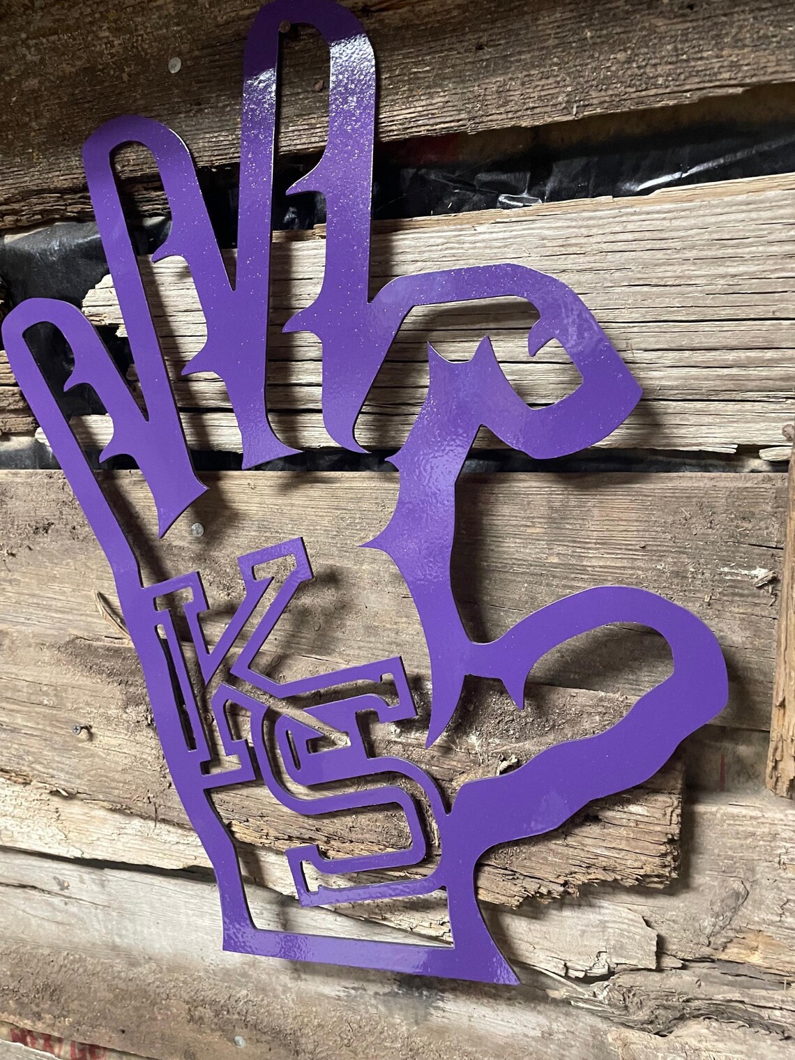 Wildcat Hand Sign With Baseball Logo Metal Sign Official Affinity ...